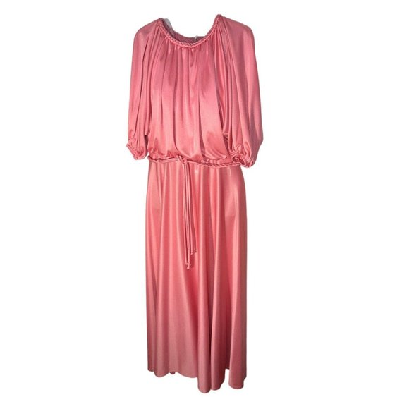 Bernie Bee | Dresses | Vintage Bernie Bee Maxi Dress No Size Peach Pink ...